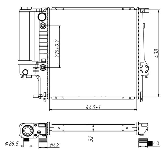 BMW E36 318i 1993-1999 Replacement Radiator Automatic – Kotwal's Motor ...